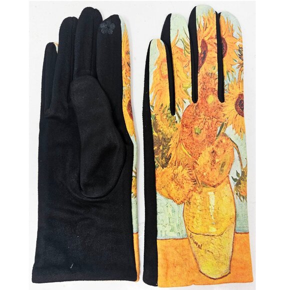 iBerryNY | Accessories | Womens Fleece Gloves Vincent Van Goghs Vase ...